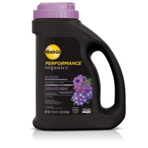 miracle-gro performance organics blooms plant nutrition granules - plant food with natural & organic ingredients, for flowering plants, 2.5 lbs.