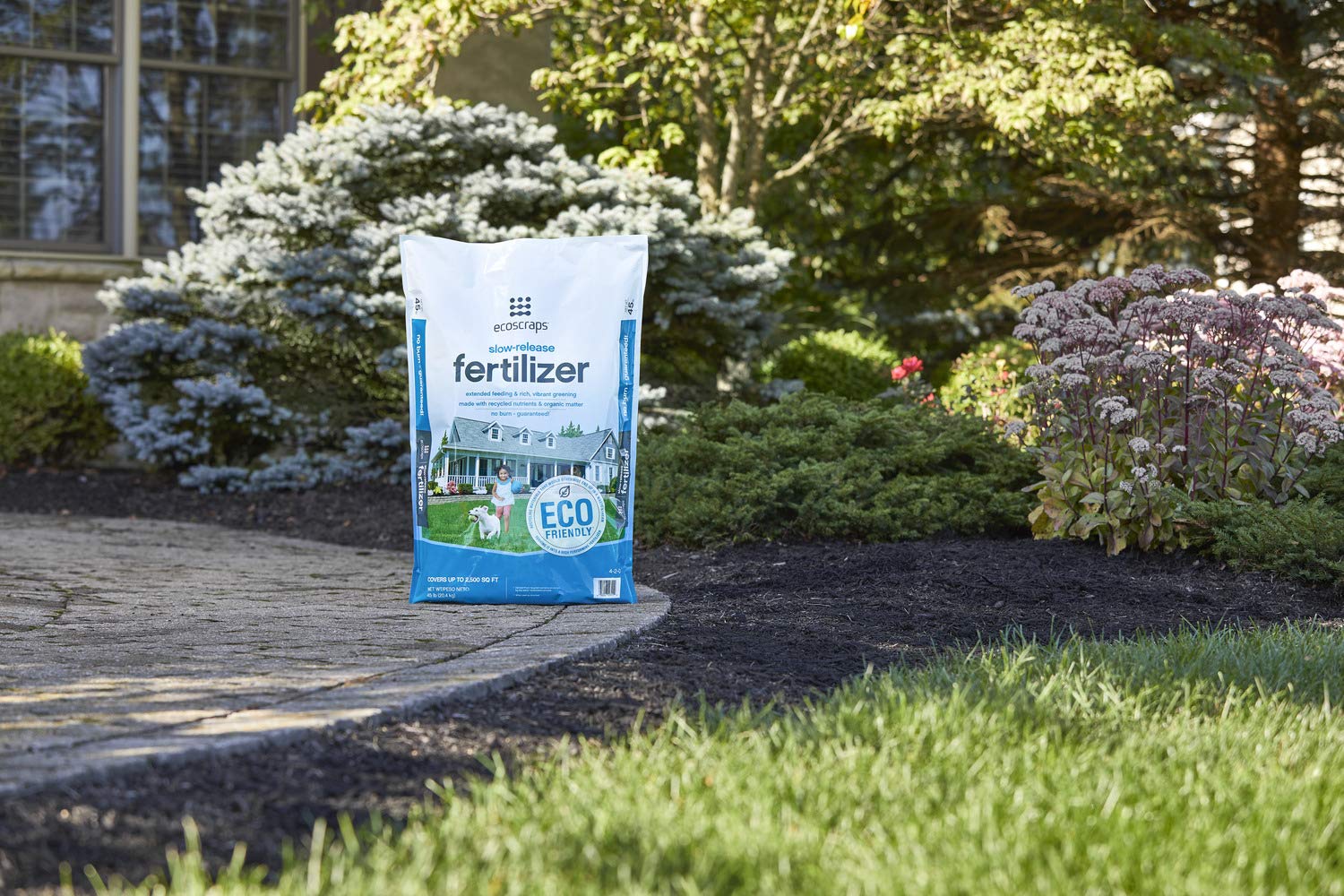 EcoScraps Slow-Release Fertilizer, Made with Recycled Nutrients and Organic Matter, Covers up to 2,500 sq. ft., 45 lbs.