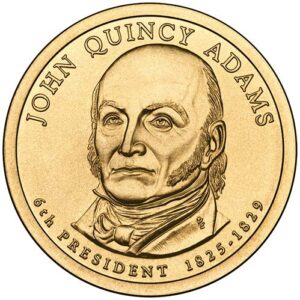 2008 p position b satin finish john quincy adams presidential dollar choice uncirculated us mint