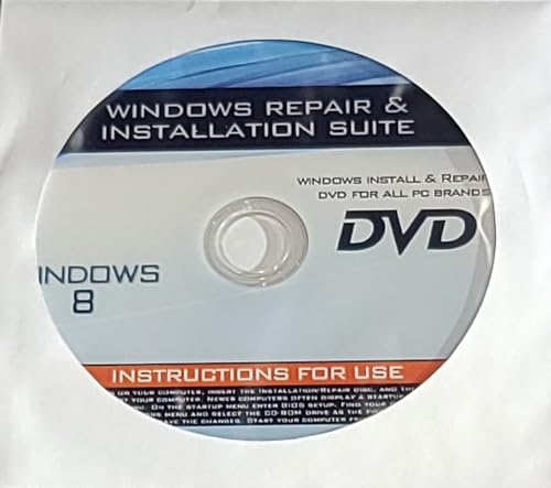 Recovery, Repair & Re-install disc compatible with Win 8 32/64 bit