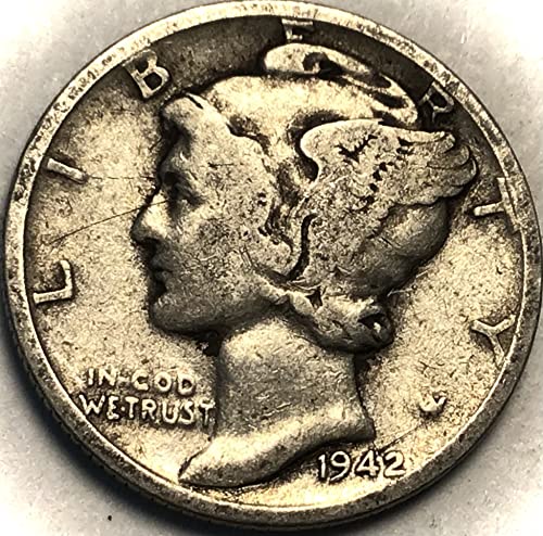 1942 P Mercury Silver Dime Seller Fine