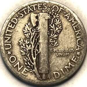 1942 P Mercury Silver Dime Seller Fine