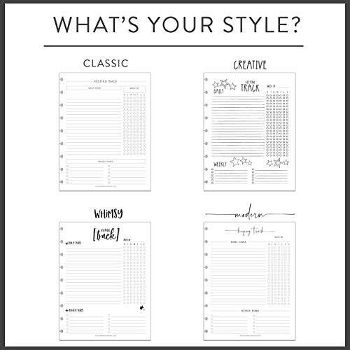 BetterNote Skinny Menu Grocery List Refill for Disc Notebooks, fits the Happy Planner, Levenger Circa, TUL, Staples Arc, InkWell Press, Whimsy (11-Disc, 8.5"x11")