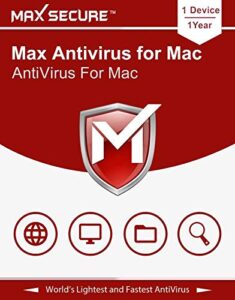 max secure software antivirus plus for mac 2019 | 1 device | 1 year [mac online code]