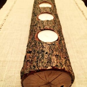 Tree Wood Log Branch Tealight Candle Holder