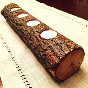 Tree Wood Log Branch Tealight Candle Holder