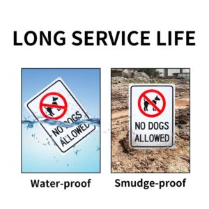 No Dogs Allowed Sign, 10"x 14" .04" Aluminum Sign Rust Free Aluminum-UV Protected and Weatherproof