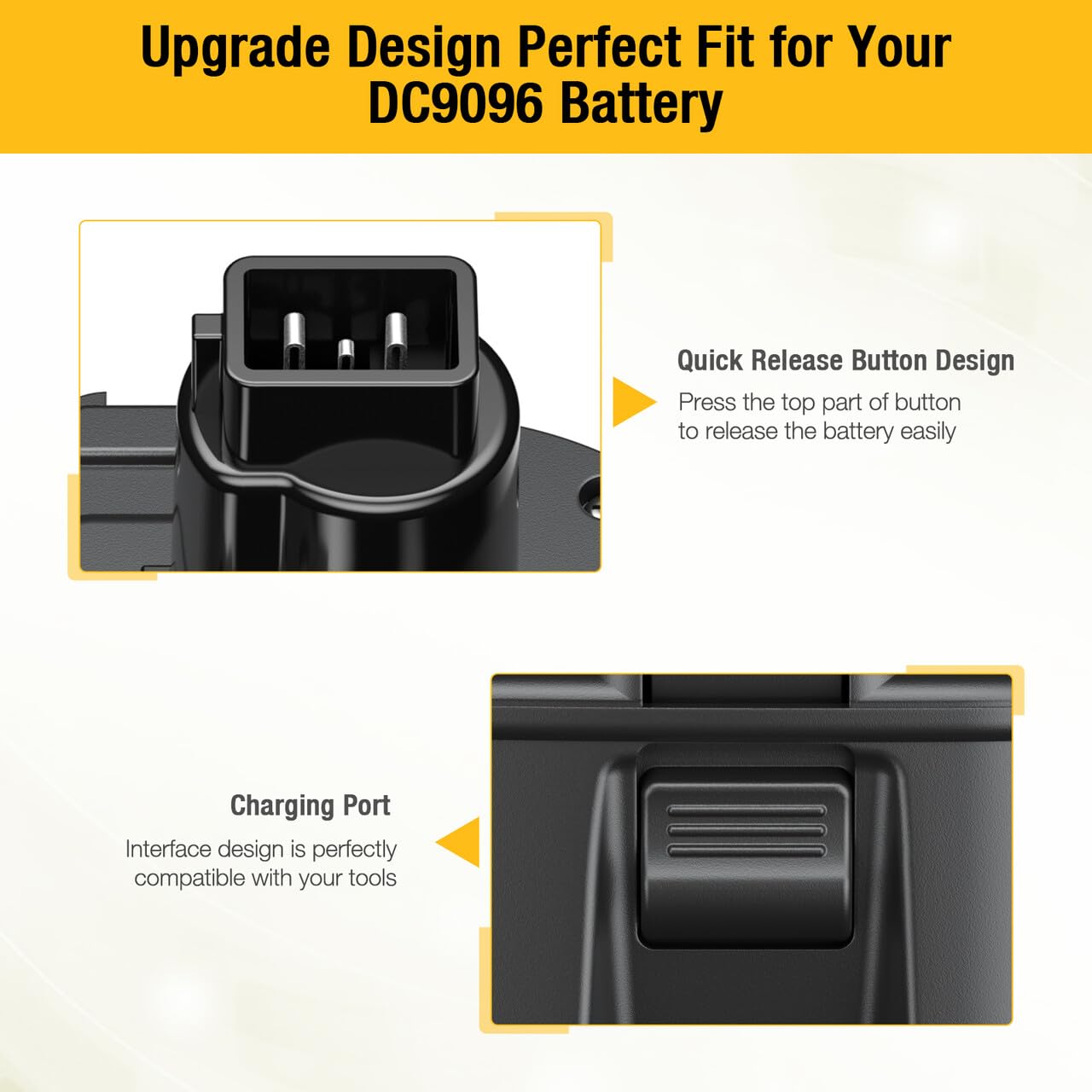 FirstPower 4.5Ah 18V DC9096 DC9098 Replacement Battery - Compatible with Dewalt 18V XPR Cordless Power Tools DC9096 DC9098 DC9099 DW9095 DW9096 DW9098 DE9038 2Packs