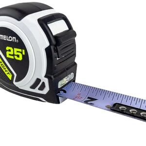 Komelon LED Light Tape Measure, White/Black - 25ft. - 25LED