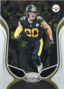 2019 panini certified #24 t.j. watt pittsburgh steelers official nfl football card in raw (nm or better) condition