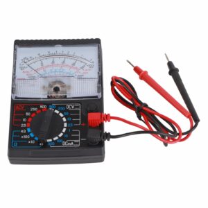 Analog Multimeter, 7 Function 18 Range, Handheld AC/DC 500V Voltmeter 500 mA DC Ammeter, Ohmmeter Decibels Resistance Capacitor Meter Powermeter with Test Leads