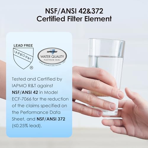 Waterdrop NSF/ANSI 42&372 Standard Gravity Water Filter, Replacement for Berkey® BB9-2 Black Filters & PF-2® Fluoride Filters, Berkey® Gravity Water Filter System and Waterdrop King Tank Series