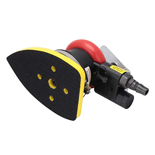 Air Orbital Sander Triangular Sandpaper Pneumatic Polishing Machine Hand Tool 90x130mm with 5pcs Sanding Pads