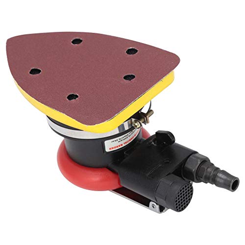 Air Orbital Sander Triangular Sandpaper Pneumatic Polishing Machine Hand Tool 90x130mm with 5pcs Sanding Pads