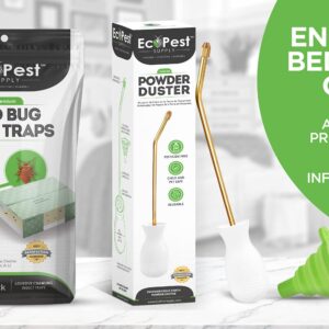 Bed Bug Interceptors – 8 Pack | Bed Bug Blocker (XL) Interceptor Traps | Extra Large Insect Trap, Monitor, and Detector for Bed Legs (White)