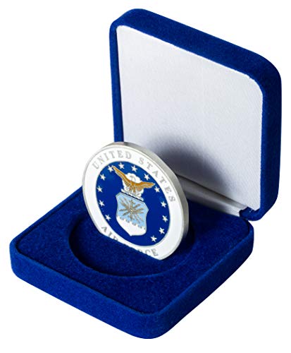 Blue Velvet 50mm Challenge Coin Presentation Display Box