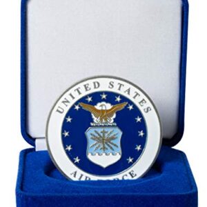 Blue Velvet 50mm Challenge Coin Presentation Display Box