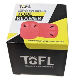 TOFL Pipe Tool - Great For Copper Pipes, A Reamer, And Deburring Tool, An Inner And Outer Reamer For Soft Metals And PVC Rigid Plastic Tubing 3/16 to 1-1/2-inch (6 Mm To 40 Mm) (Red)