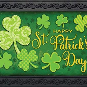 Briarwood Lane Lucky Shamrocks St. Patrick's Day Doormat Clovers Indoor Outdoor 18" x 30"