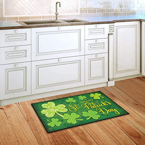 Briarwood Lane Lucky Shamrocks St. Patrick's Day Doormat Clovers Indoor Outdoor 18" x 30"