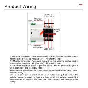 GAEYAELE Automatic Transfer Switch Three Phase ATS 63A 110V Power Transfer Switch Din Rail Mounted Controller Electrical Type(W2R 3P 63A 110V)