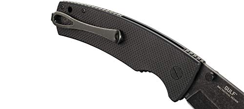 CRKT Gulf EDC EDC Folding Pocket Knife: Heavy Duty Everyday Carry Work Knife, Liner Lock, Clip Point Blade with Stonewash Finish, G10 Handle 2795