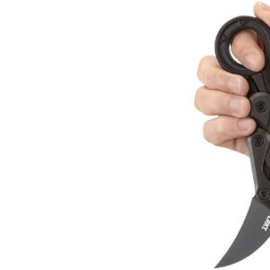 CRKT Provoke First Responder Folding Pocket Knife: Morphing Karambit, D2 Blade Steel, Kinematic Pivot Action, Integrated Safety Lock, Low Profile Pocket Clip, Glass Breaker, Sheath 4042