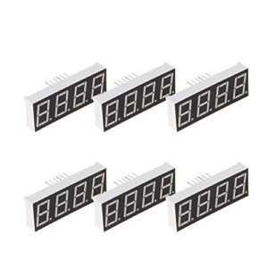 othmro 6pcs common anode led display digital tube 4 bit 7 segment black 14pin with a good uniform light output