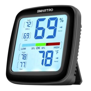 smartro sc42 professional digital hygrometer indoor thermometer room humidity gauge & pro accuracy calibration