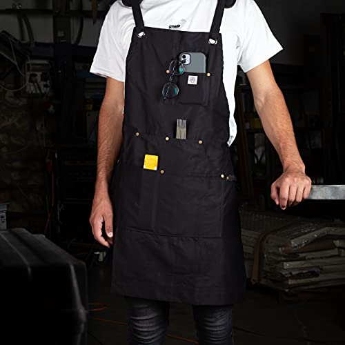 The First FR Canvas Welding Apron. Fire Resistant Safety Apron For Welding - The First Welding Apron To Follow NFPA Guidelines For Fire Retardant - Fire Retardant Apron -Safety Apron For Welders