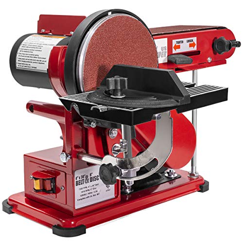 XtremepowerUS 4" x 36" Belt Sander 6" Disc Polisher Grinder Sanders for Woodworking Belt Sander Deck Sander