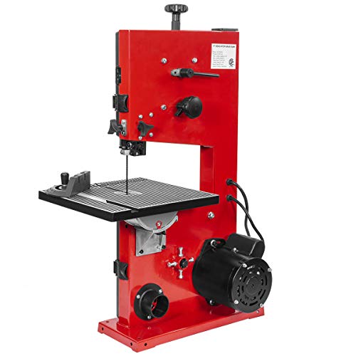 XtremepowerUS 9" inch Pro Benchtop Band Saw Stationary Adjustable Angle Woodworking 2,340FPM Bandsaw w/Dust Port, Red