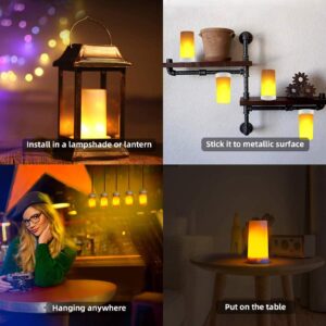 LED Flame Effect Light,USB Rechargeable Outdoor Flame Table Lamp Waterproof Dimmable 4 Modes Lantern,Flame Lamp with Gravity Sensing Effect IR Wireless Remote&Timer,For Halloween Room Party Bar Decor