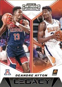 2019-20 panini contenders draft picks legacy #22 deandre ayton arizona wildcats/phoenix suns official nba basketball trading card in raw (nm or better) condition