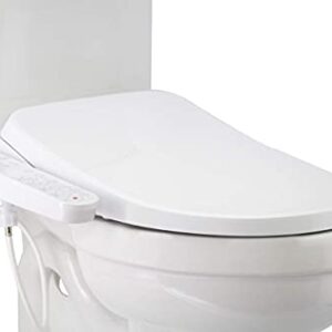 ALPHA BIDET GX Wave Bidet Toilet Seat in Round White | Strong Spray | Stainless Steel Nozzle | 3 Wash Functions | LED Nightlight | Warm Air Dryer | Oscillation and Pulse