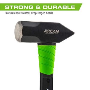 Arcan 4 LB Cross Peen Hammer with 16-Inch 3G Fiberglass Handle with Rubber Grips and Drop Forged Heads (AH4CP)