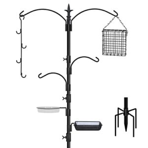 feed garden premium bird feeding station kit, 92 inch pole, multi feeder hanging kit for bird watching, bird bath bird feeder planter hanger bird feeders stand