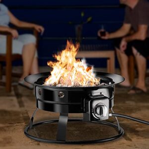 Outdoor Fire Pit Enamel Propane Gas Firebowl for Outside Patio