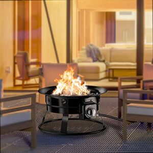 Outdoor Fire Pit Enamel Propane Gas Firebowl for Outside Patio