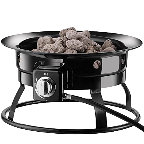 Outdoor Fire Pit Enamel Propane Gas Firebowl for Outside Patio