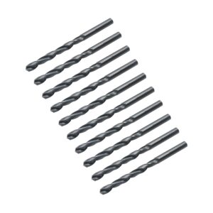 utoolmart round shank twist drill bit, 6.7 mm dia hss-4241 twist drill bit, black drill bit drilling tool, for steel aluminum alloy, 10 pcs