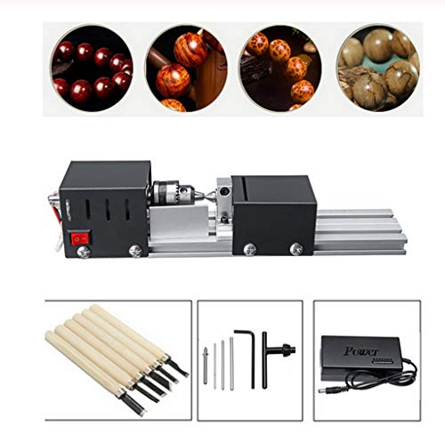 YWY Mini Lathe Machine Tool DIY Woodworking Wood lathe Milling machine Grinding Polishing Beads Drill Rotary Tool Set