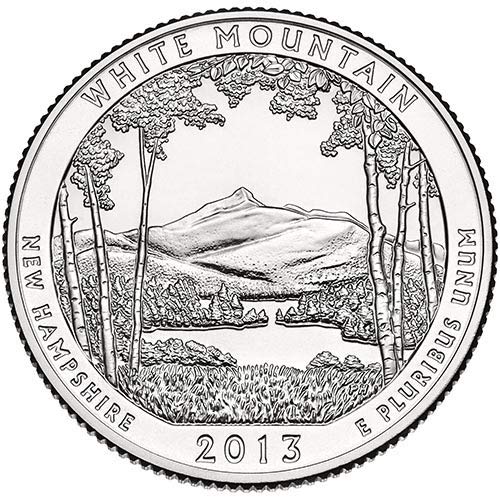 2013 P BU White Mountain New Hampshire National Forest NP Quarter Choice Uncirculated US Mint