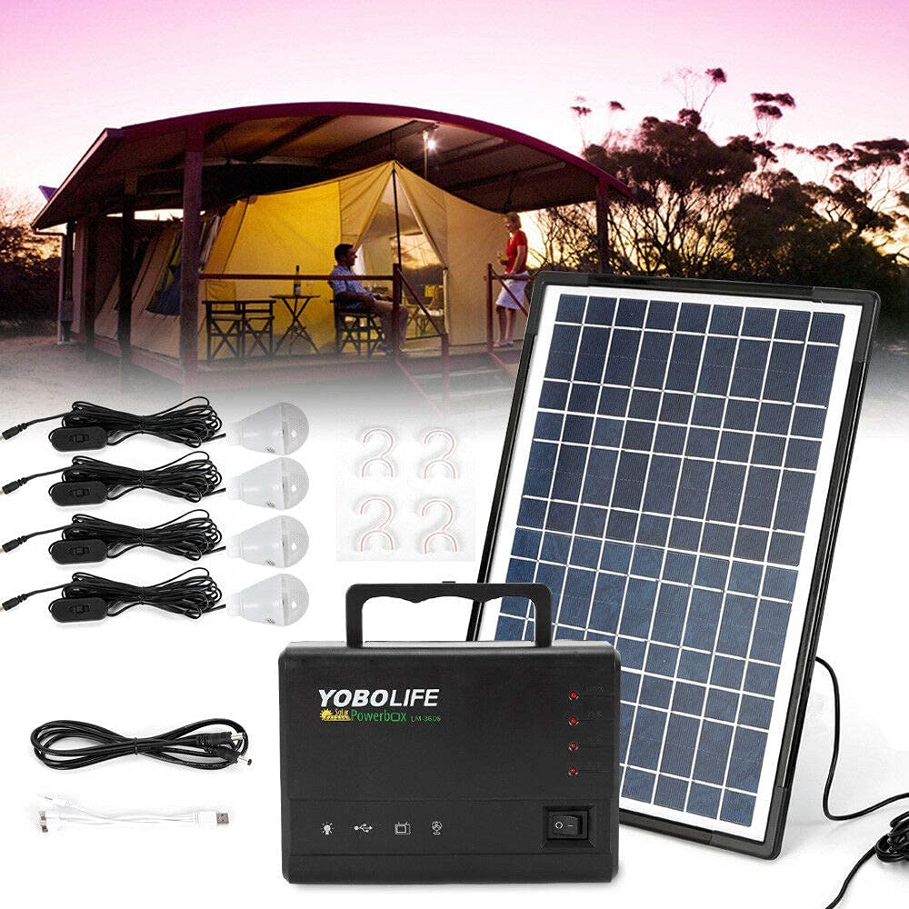 LYNICESHOP Solar Generator, Portable Power Station, w/Solar Panel Outdoor Supply for Camping/CPAP/Emergency Battery Backup