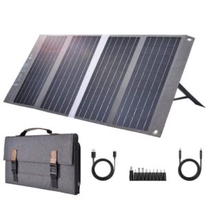 36w solar panels, bigblue foldable solar charger with dc(20v/1.8a), pd 20w usb-c and fast charge usb-a, ip54 waterproof, compatible with iphone,google,samsung cellphones, ipad, small power station