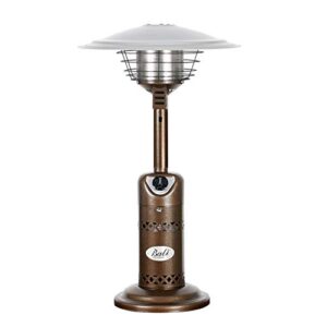 bali outdoors portable patio heater, outdoor propane table top heater, bronze