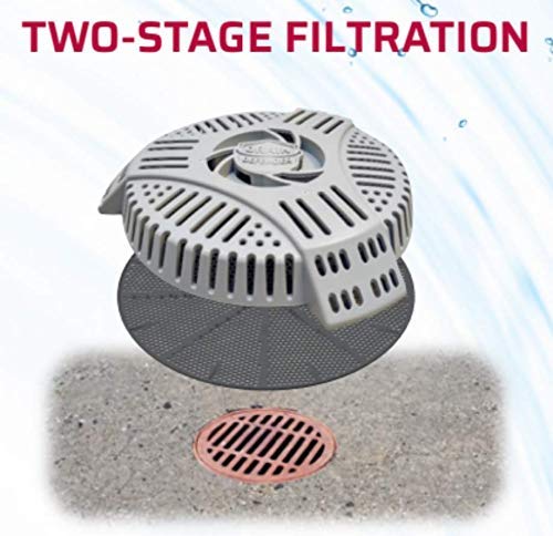 Drain Defender Easy-Install Two-Stage Stairwell Drain Cover Resists Yard Waste Clogs and Flooded Basements