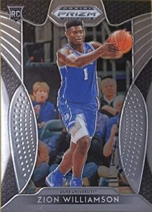 2019-20 panini prizm collegiate draft picks - zion williamson - duke university/new orleans pelicans drat pick nba basketball rookie card - rc card #64