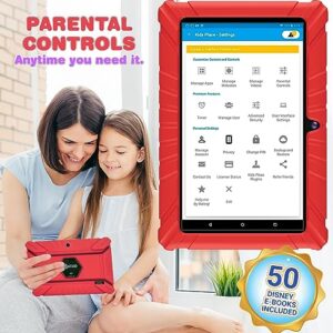 Contixo Kids Tablet V8, 7-inch HD, Ages 3-7, Toddler Tablet with Camera, Includes 50+ Disney Storybooks & Stickers (Value $200) - Android 11, 32GB, (2023 Model), Red