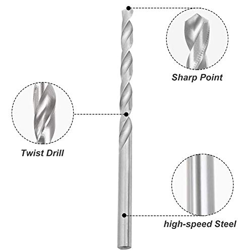 Utoolmart High-Speed Steel Twist Drill Bit, Jobber Length Twist Drill Bits, 12.5mm HSS-4241 Twist Drill Bit Set for Steel Aluminum Alloy 1Pcs